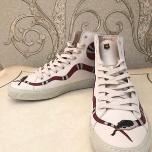 Gucci | Shoes | Gucci Unisex Major Snake High Top White Sneakers | Poshmark